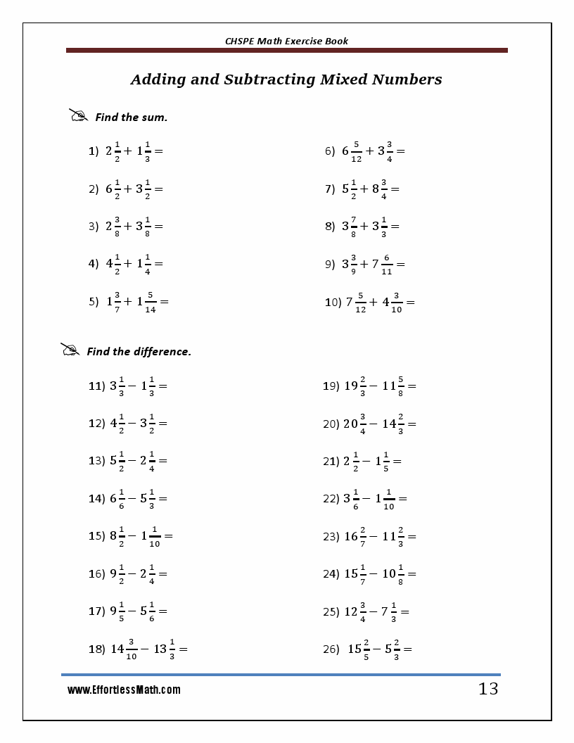 CHSPE Math Exercise Book: Student Workbook and Two Realistic CHSPE Math ...