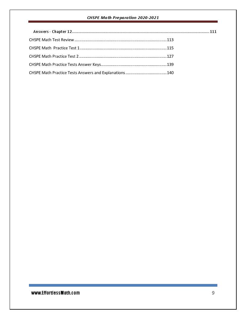 CHSPE Math Preparation 2020 – 2021: CHSPE Math Workbook + 2 Full-Length ...