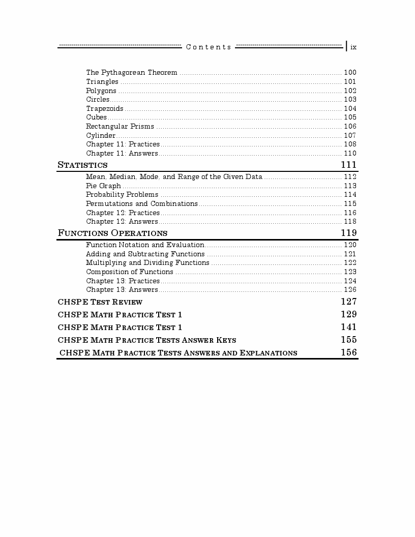 CHSPE Math Tutor: Everything You Need to Help Achieve an Excellent ...