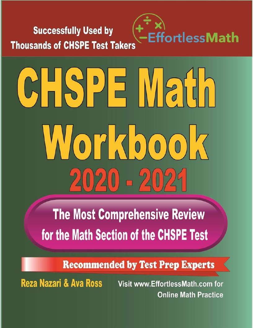 CHSPE Math Workbook 2020 – 2021: The Most Comprehensive Review for the ...
