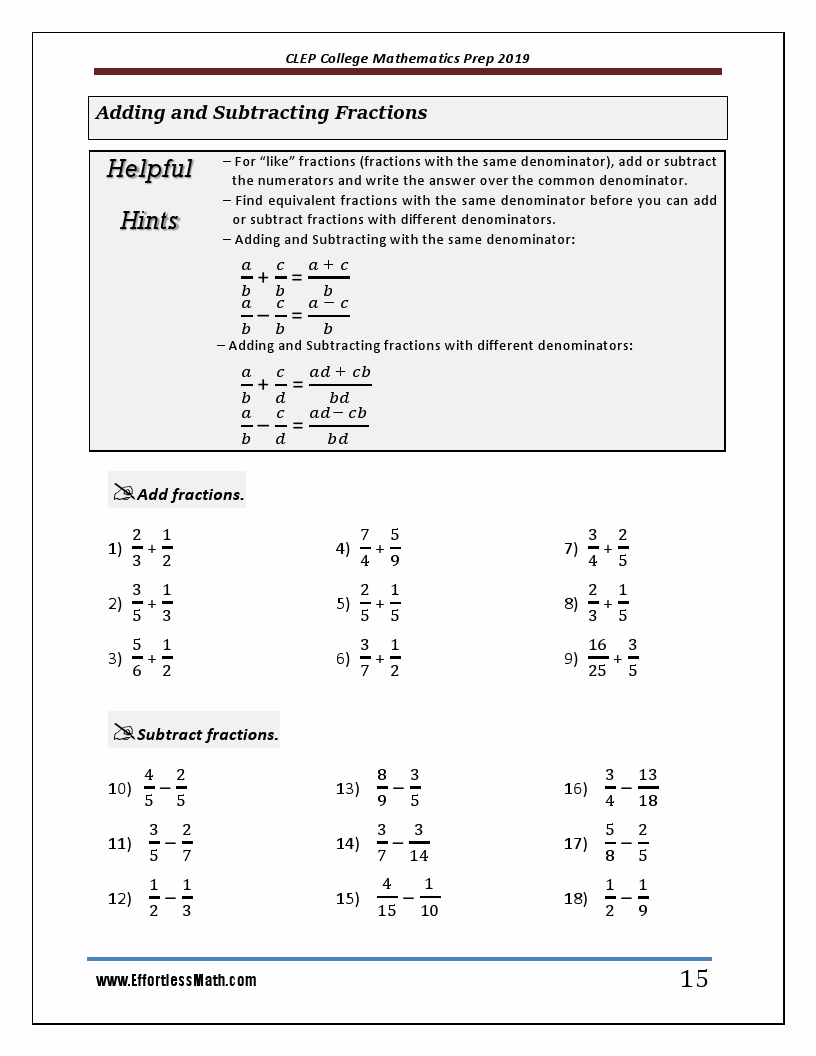 CLEP College Mathematics Prep 2019: A Comprehensive Review and Ultimate ...