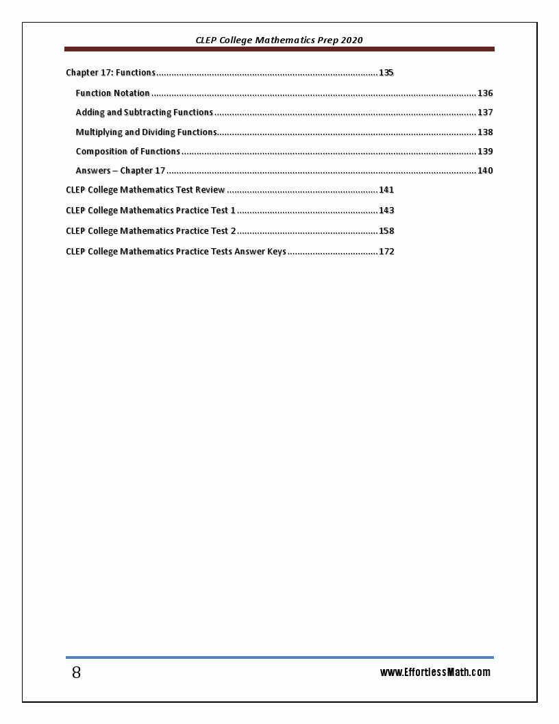 CLEP College Mathematics Prep 2020: A Comprehensive Review and Step-By ... CLEP College Mathematics Prep 2020: A Comprehensive Review and Step-By ...