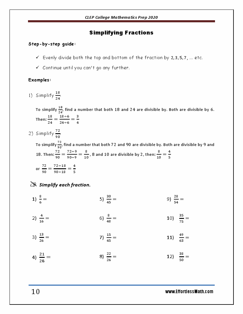 CLEP College Mathematics Prep 2020: A Comprehensive Review and Step-By ...