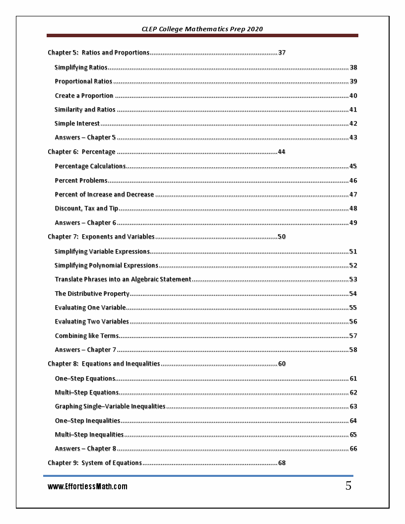 CLEP College Mathematics Prep 2020: A Comprehensive Review and Step-By ... CLEP College Mathematics Prep 2020: A Comprehensive Review and Step-By ...
