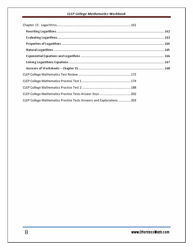 CLEP College Mathematics Workbook 2019-2020: Extra Practice for an ...