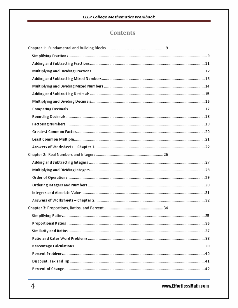 CLEP College Mathematics Workbook 2019-2020: Extra Practice for an ...