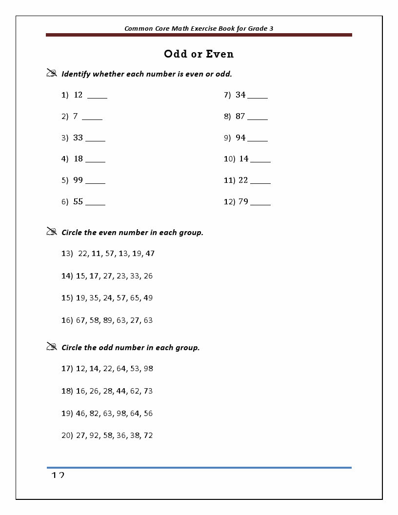 Common Core Math Exercise Book for Grade 3: Student Workbook and Two ...