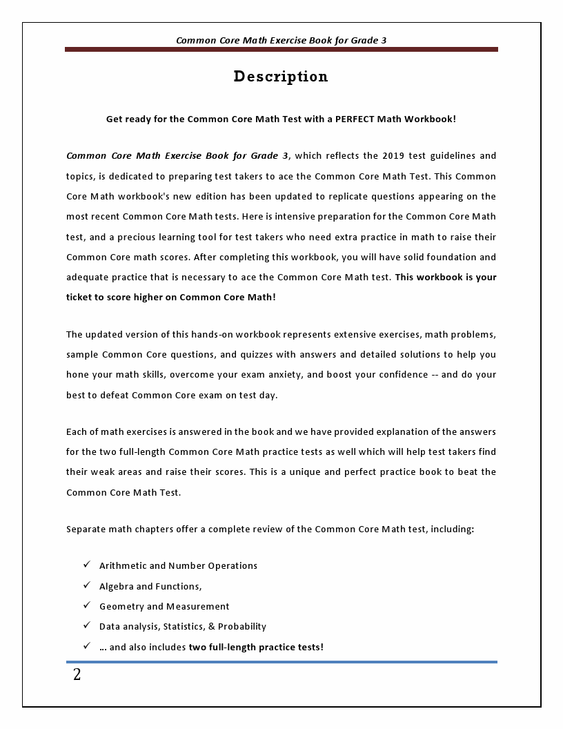 Common Core Math Exercise Book for Grade 3: Student Workbook and Two ...