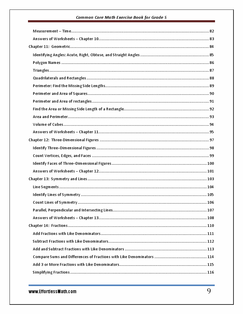 Common Core Math Exercise Book for Grade 5: Student Workbook and Two ...
