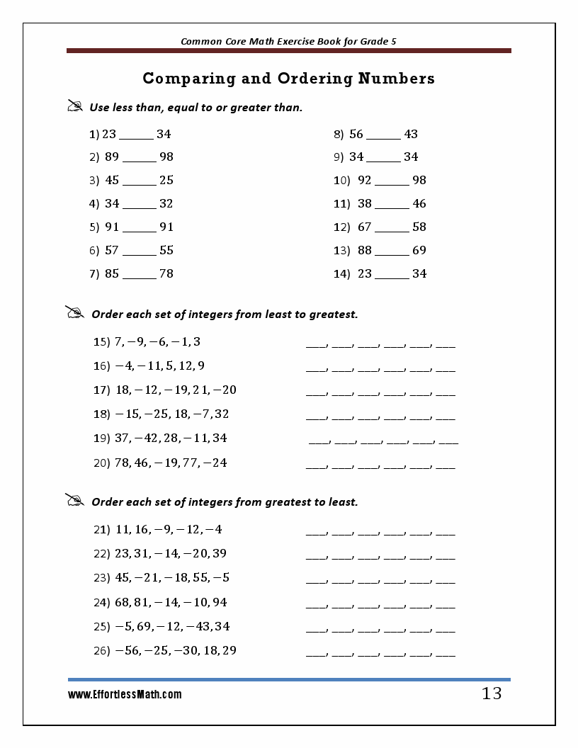 Common Core Math Exercise Book for Grade 5: Student Workbook and Two ...