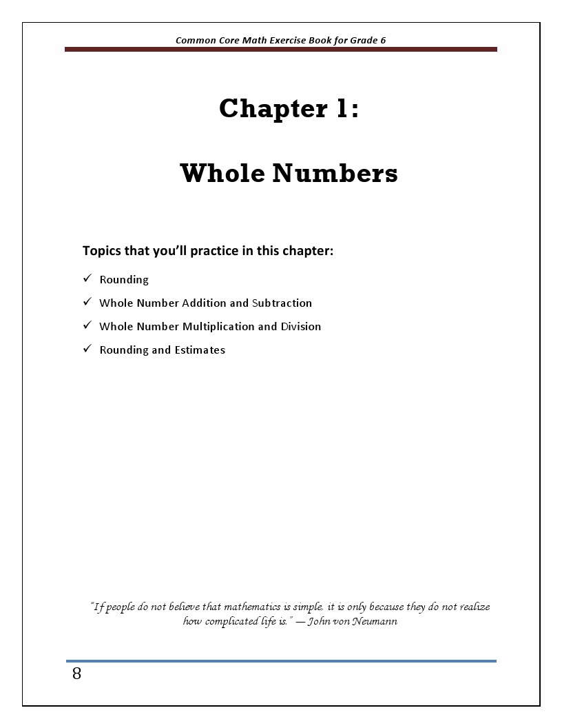 Common Core Math Exercise Book for Grade 6: Student Workbook and Two ...