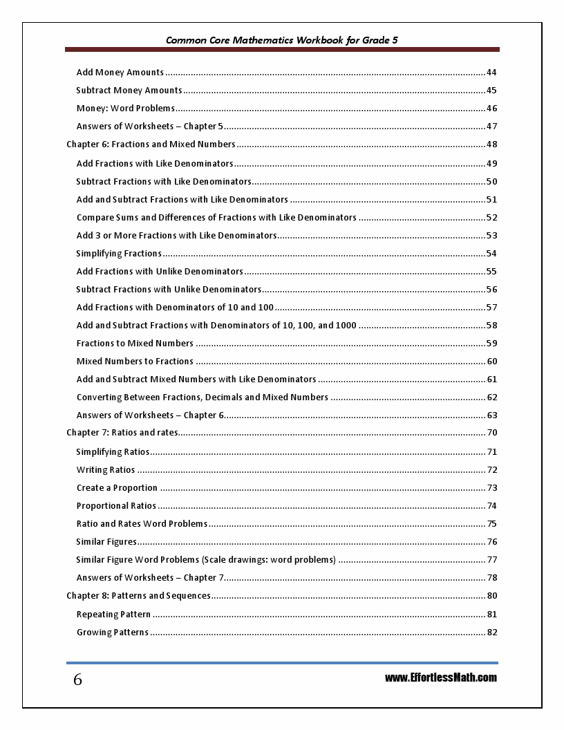 Common Core Mathematics Workbook For Grade 5: Step-By-Step Guide to ...
