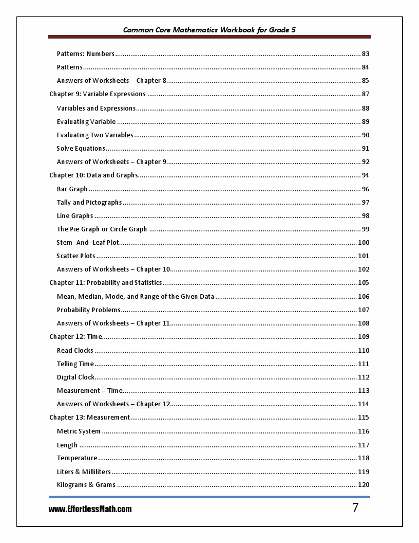 Common Core Mathematics Workbook For Grade 5: Step-By-Step Guide to ...