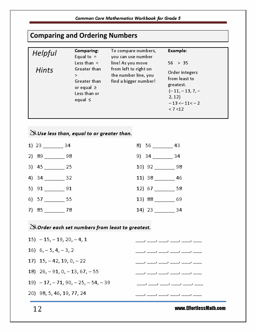 Common Core Mathematics Workbook For Grade 5: Step-By-Step Guide to ...