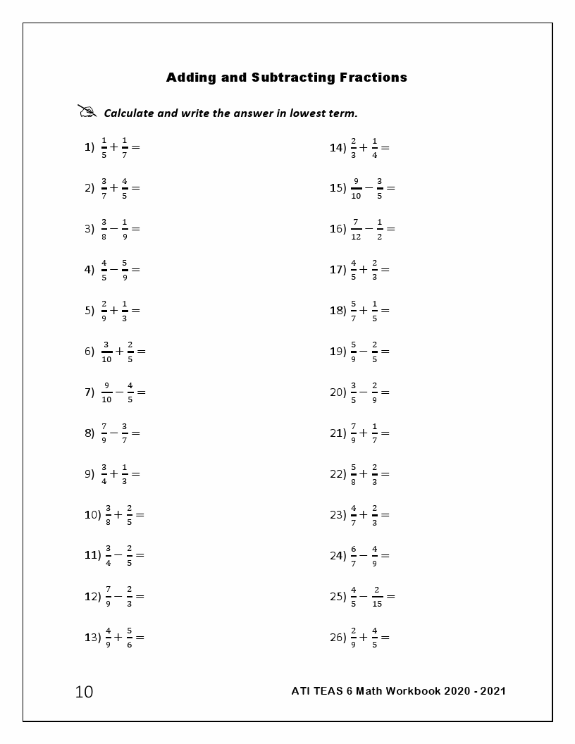 Comprehensive ATI TEAS 6 Math Practice Book 2020 – 2021: Complete ...