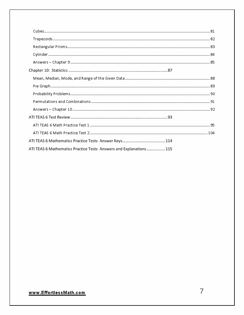 Comprehensive ATI TEAS 6 Math Practice Book 2020 – 2021: Complete ...