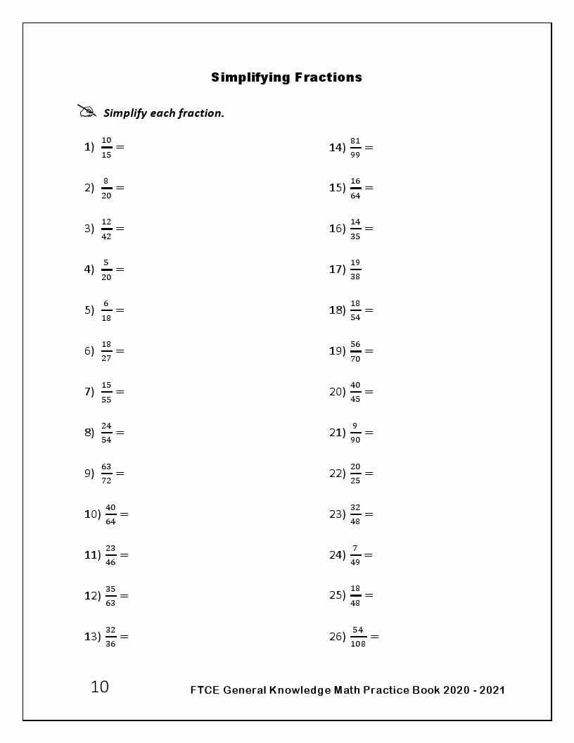 FTCE General Knowledge Math Preparation 2020 – 2021: FTCE Math Workbook ...