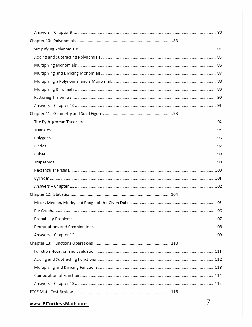 Comprehensive FTCE Math Practice Book 2020 – 2021: Complete Coverage of ...
