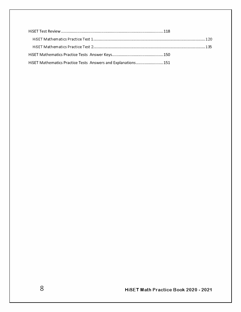 Comprehensive HiSET Math Practice Book 2020 – 2021: Complete Coverage ...