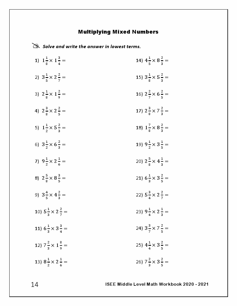 Comprehensive ISEE Middle Level Math Practice Book 2020 – 2021 ...