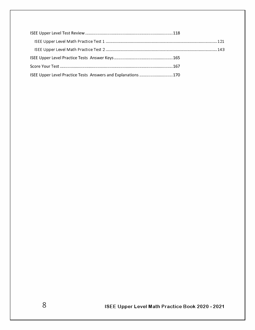 Comprehensive ISEE Upper Level Math Practice Book 2020 – 2021: Complete ... Comprehensive ISEE Upper Level Math Practice Book 2020 – 2021: Complete ...