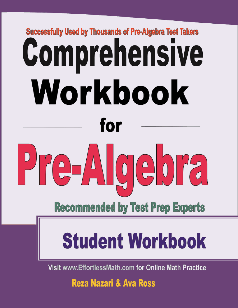 Comprehensive Workbook for Pre-Algebra: Student Workbook - Effortless ... Comprehensive Workbook for Pre-Algebra: Student Workbook - Effortless ...