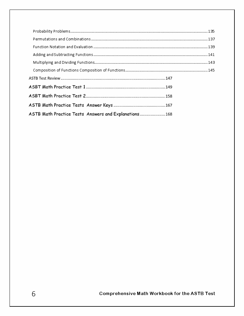 Comprehensive Math Workbook for the ASTB Test: Student Workbook and 2 ...
