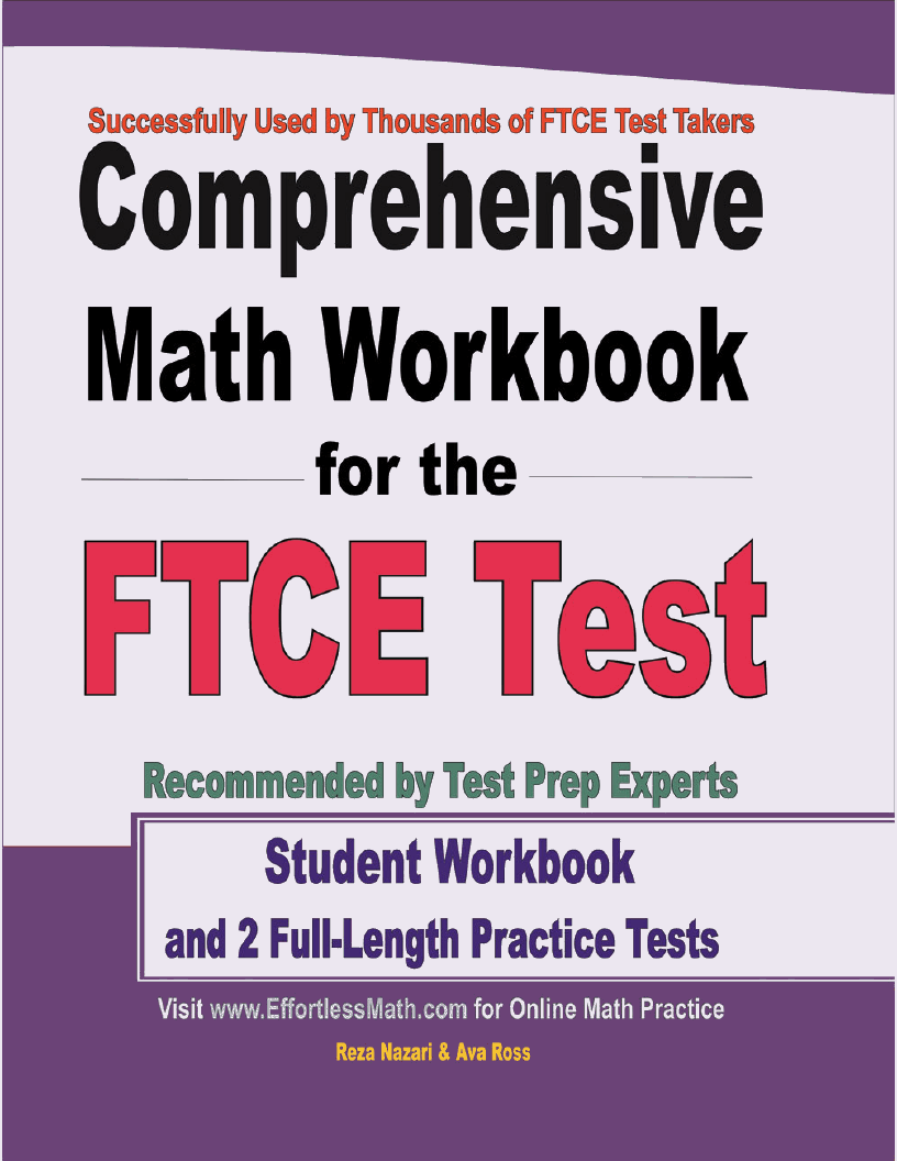 Comprehensive Math Workbook for the FTCE Test: Student Workbook and 2 ...