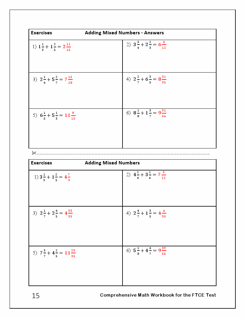 Comprehensive Math Workbook for the FTCE Test: Student Workbook and 2 ...
