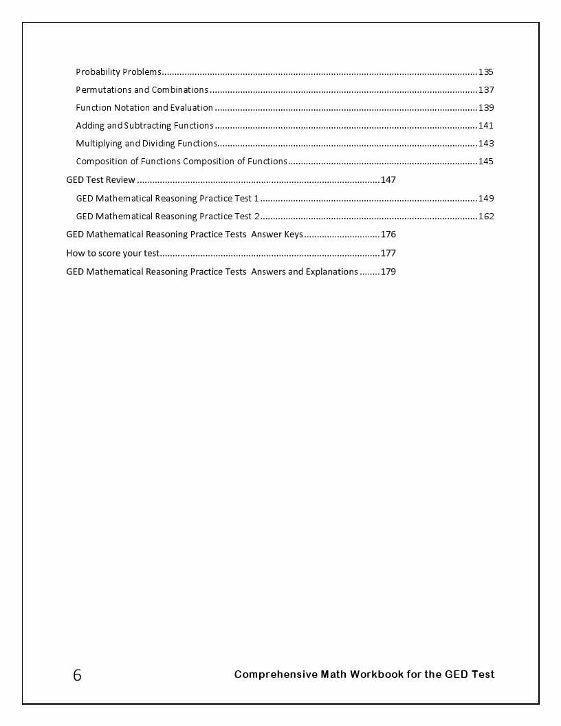 Comprehensive Math Workbook for the GED Test: Student Workbook and 2 ...