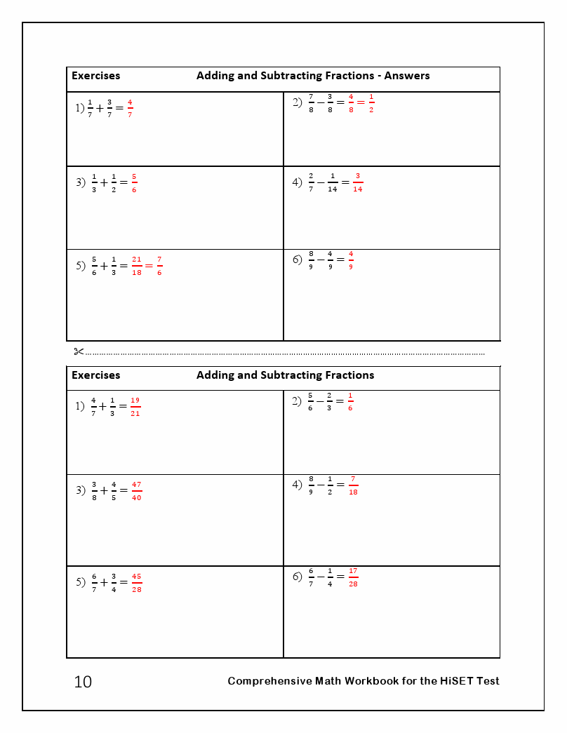 Comprehensive Math Workbook for the HiSET Test: Student Workbook and 2 ...