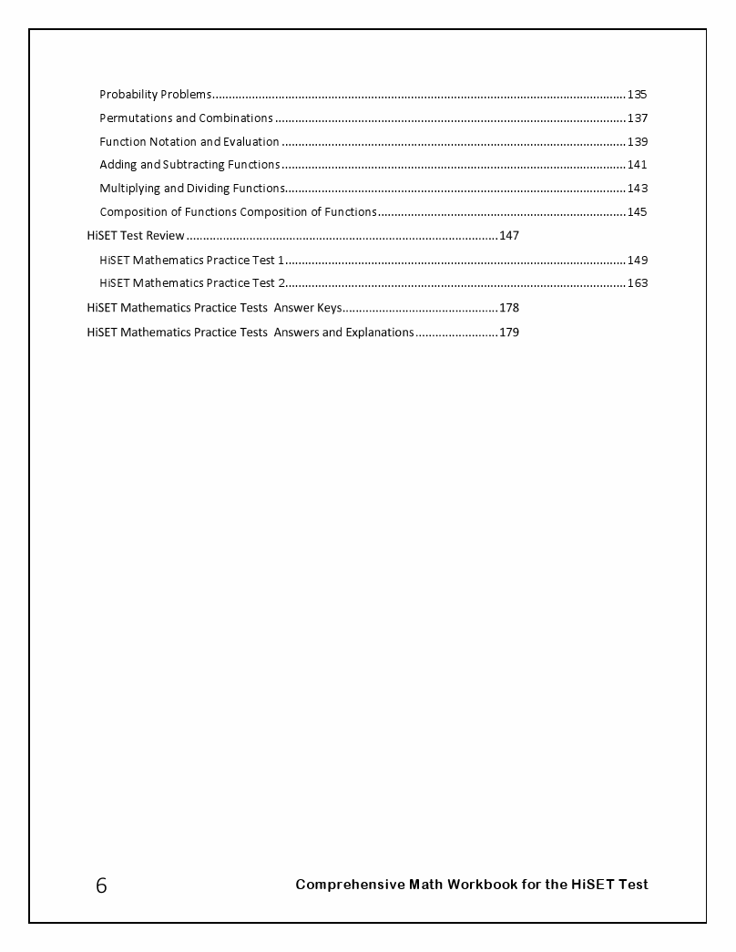 Comprehensive Math Workbook for the HiSET Test: Student Workbook and 2 ...