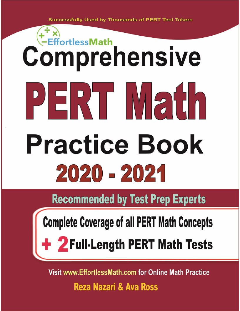 Comprehensive PERT Math Practice Book 2020 – 2021: Complete Coverage of ...