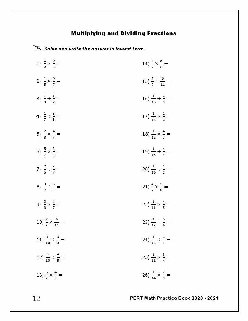 Comprehensive PERT Math Practice Book 2020 – 2021: Complete Coverage of ...
