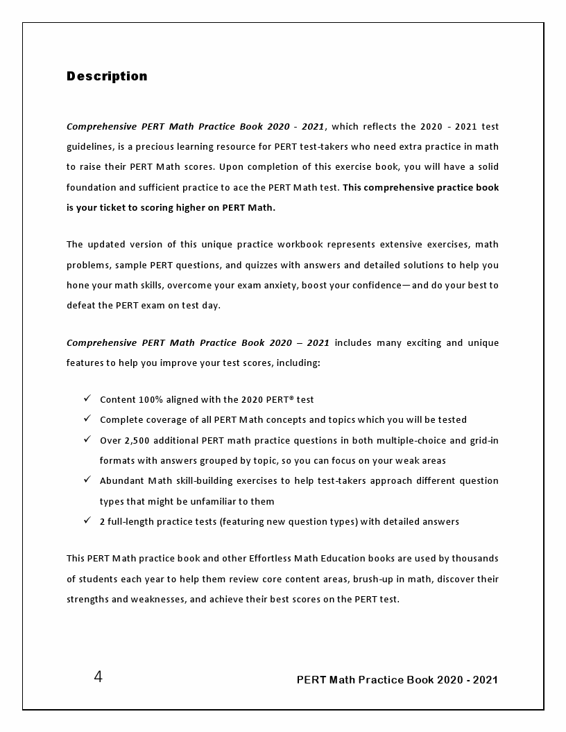 Comprehensive PERT Math Practice Book 2020 – 2021: Complete Coverage of ...