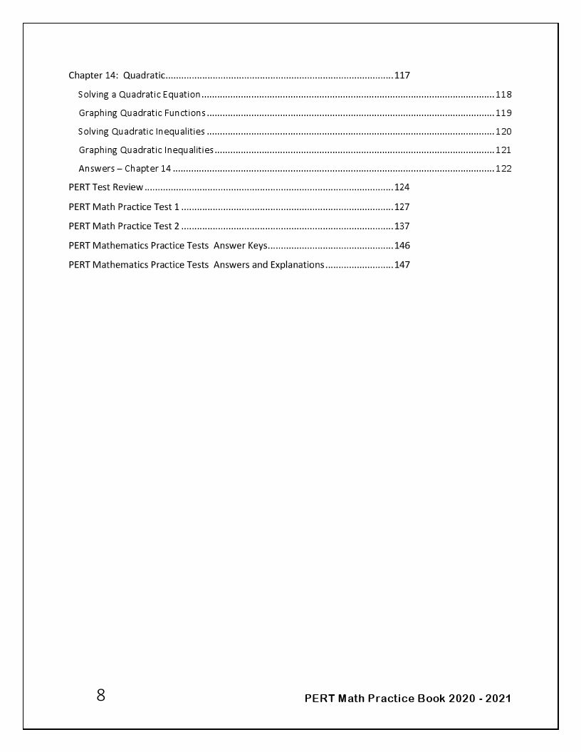 Comprehensive PERT Math Practice Book 2020 – 2021: Complete Coverage of ...