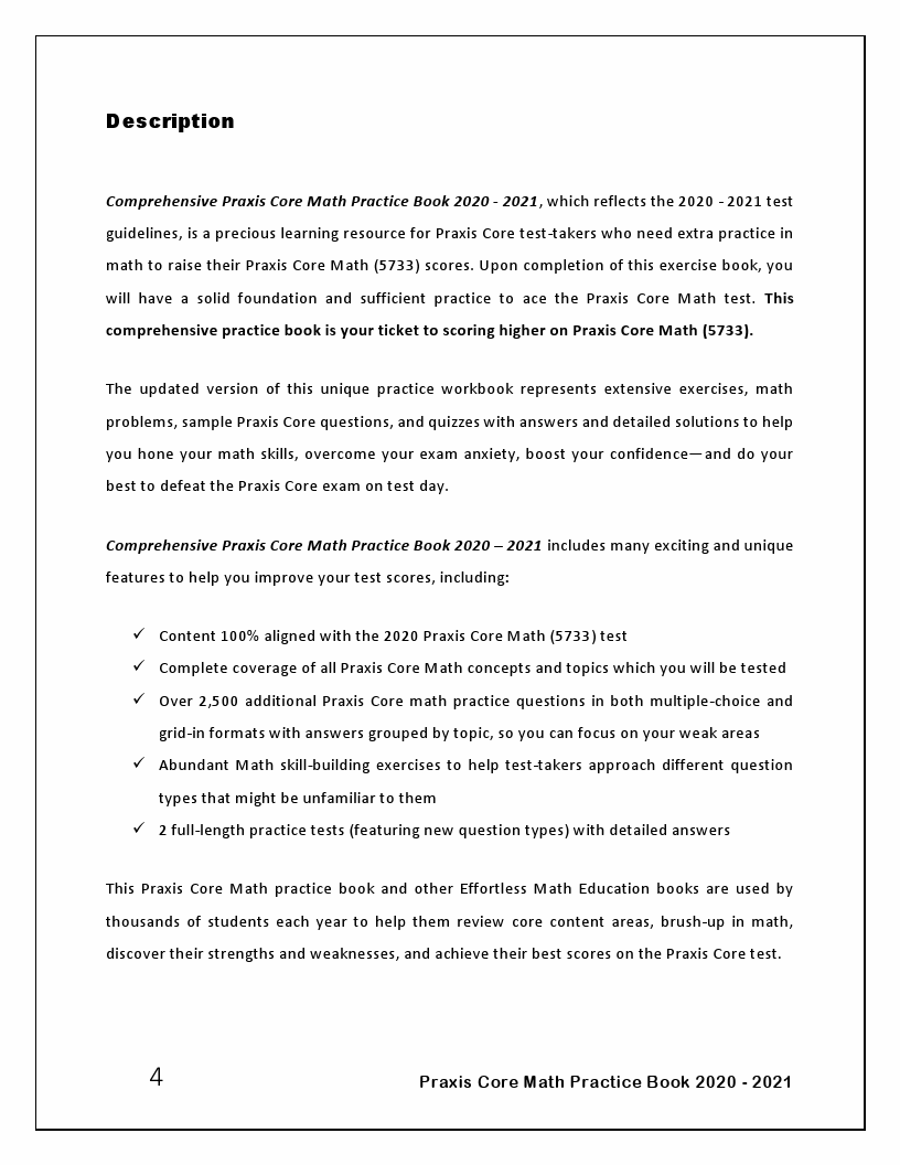 Comprehensive Praxis Core Math Practice Book 2020 – 2021: Complete ...