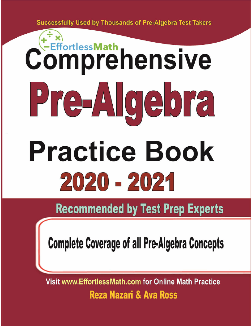 Comprehensive Pre-Algebra Practice Book 2020 – 2021: Complete Coverage ...