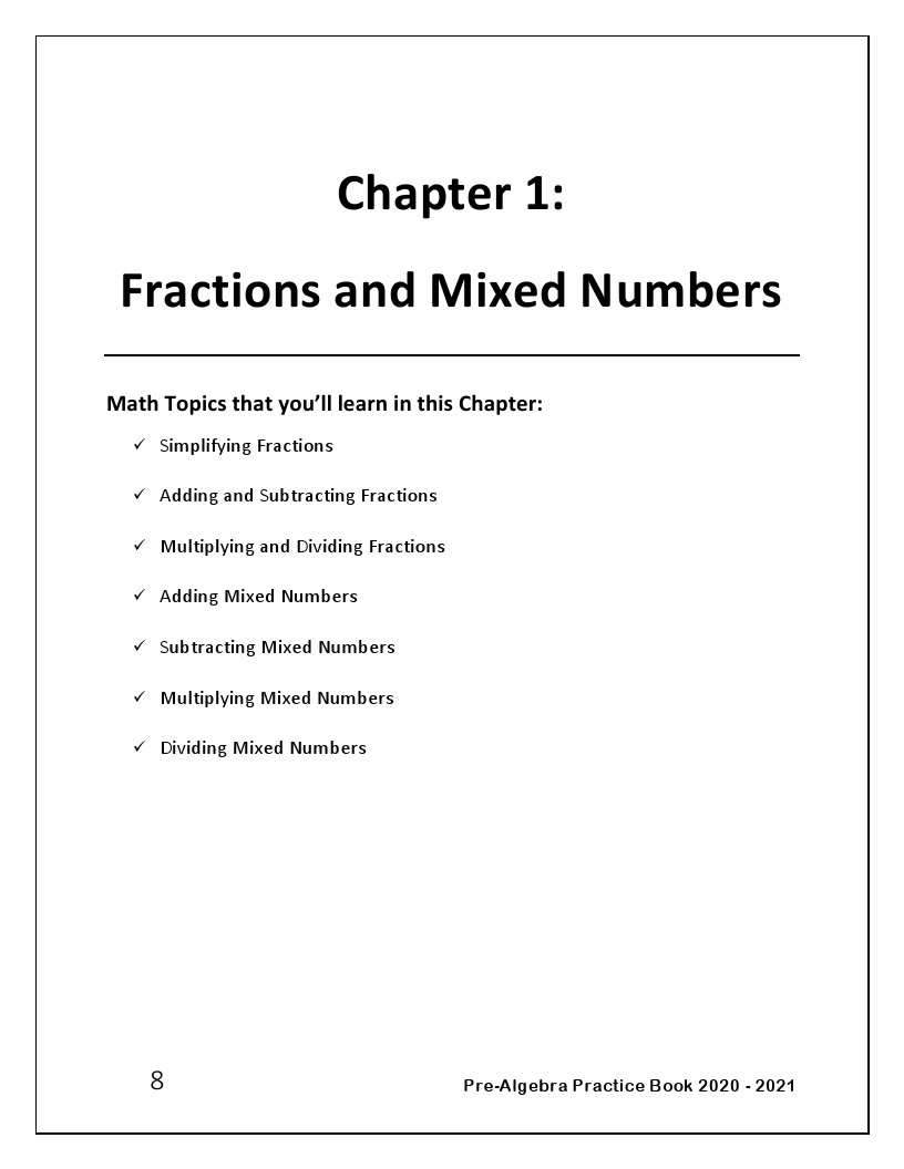 Comprehensive Pre-Algebra Practice Book 2020 – 2021: Complete Coverage ...