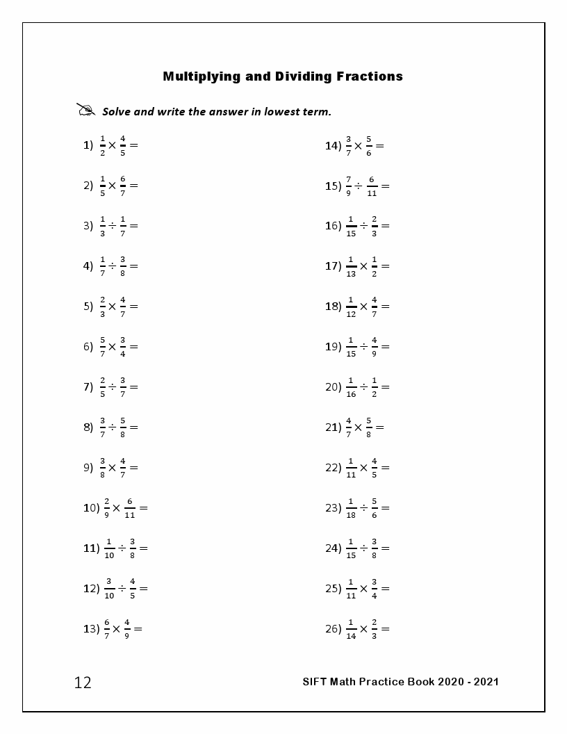 Comprehensive SIFT Math Practice Book 2020 – 2021: Complete Coverage of ...
