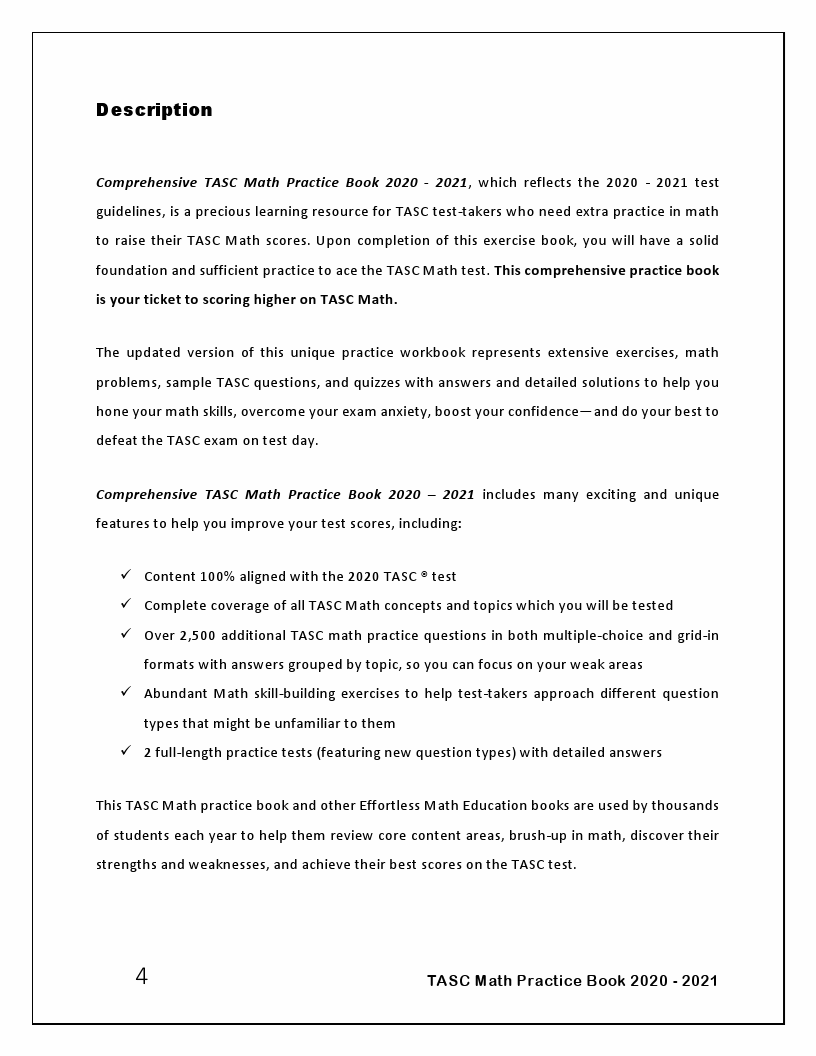 Comprehensive TASC Math Practice Book 2020 – 2021: Complete Coverage of ...