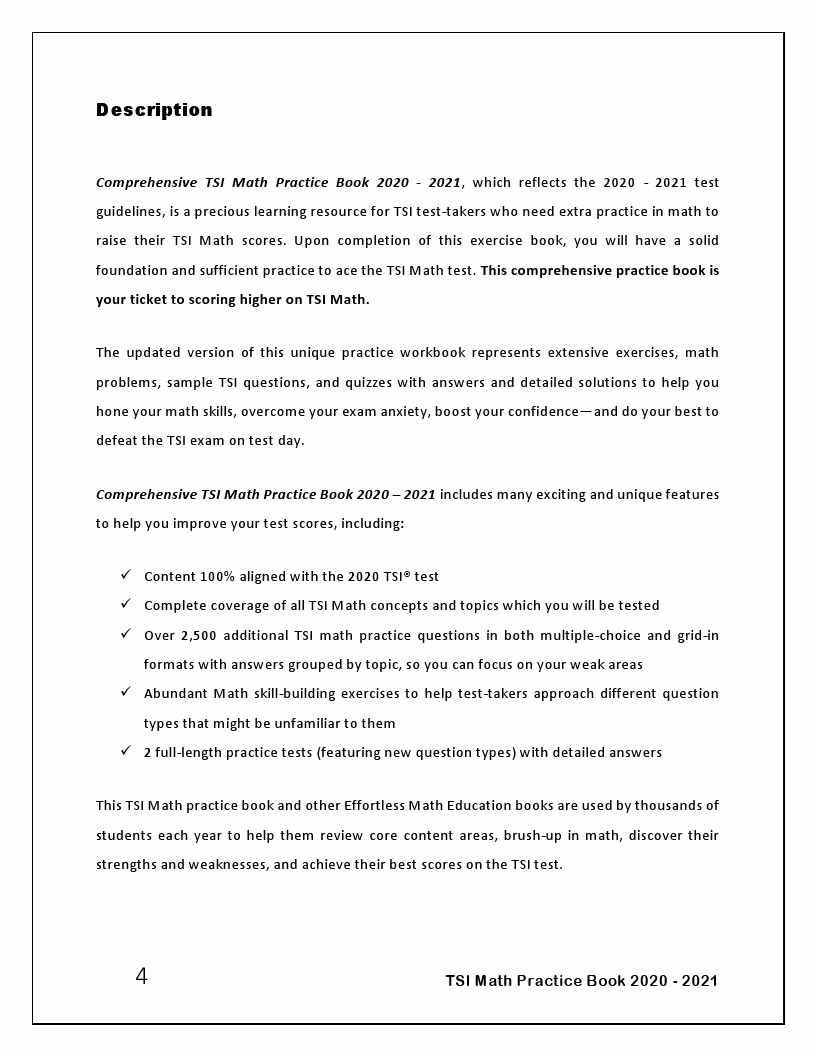 Comprehensive TSI Math Practice Book 2020 – 2021: Complete Coverage of ...