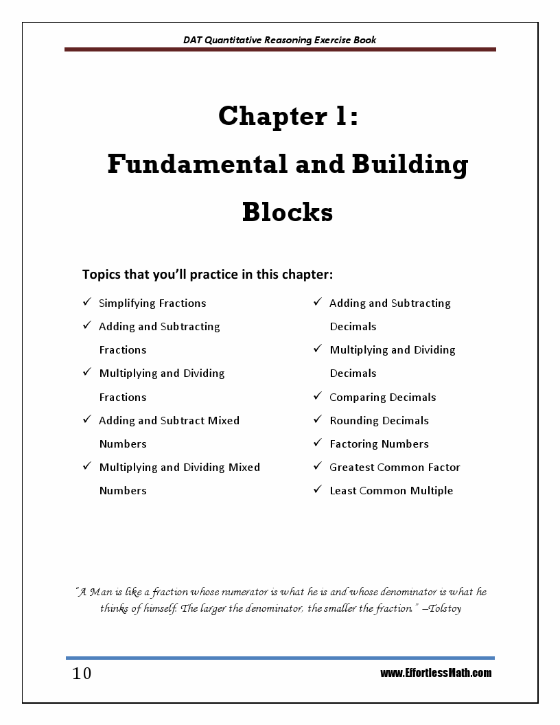 DAT Quantitative Reasoning Exercise Book: Student Workbook and Two ...