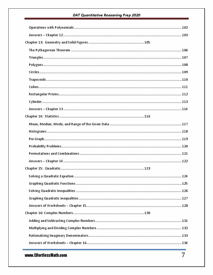 DAT Quantitative Reasoning Prep 2020: A Comprehensive Review and Step ...