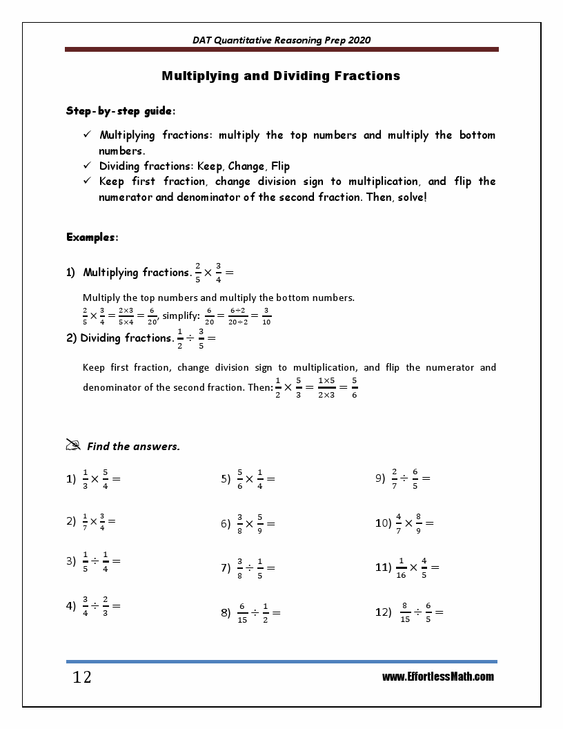 DAT Quantitative Reasoning Prep 2020: A Comprehensive Review and Step ...