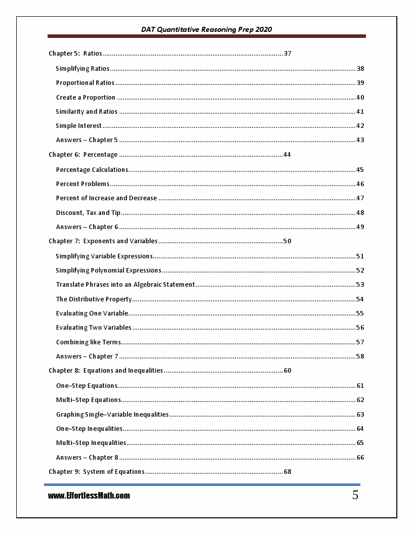 DAT Quantitative Reasoning Prep 2020: A Comprehensive Review and Step ...