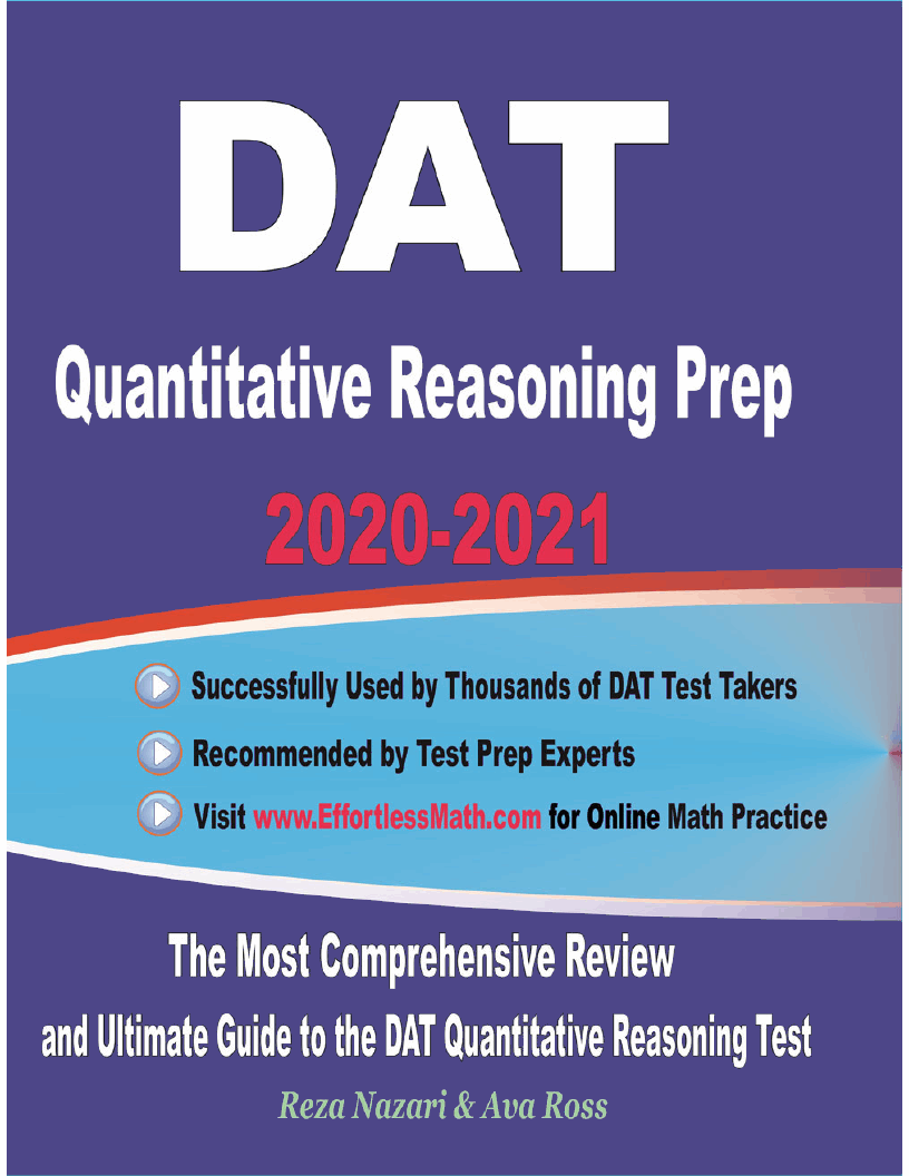 DAT Quantitative Reasoning Prep 2020-2021: The Most Comprehensive ...