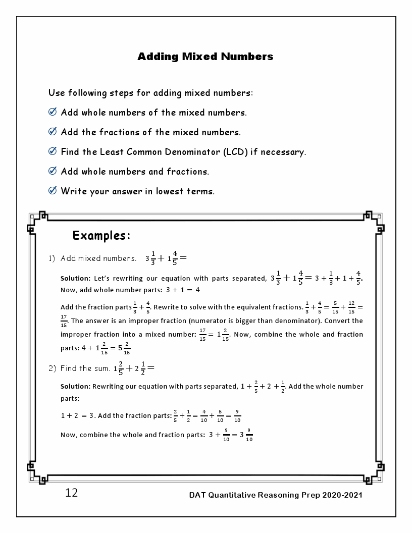 DAT Quantitative Reasoning Prep 2020-2021: The Most Comprehensive ...