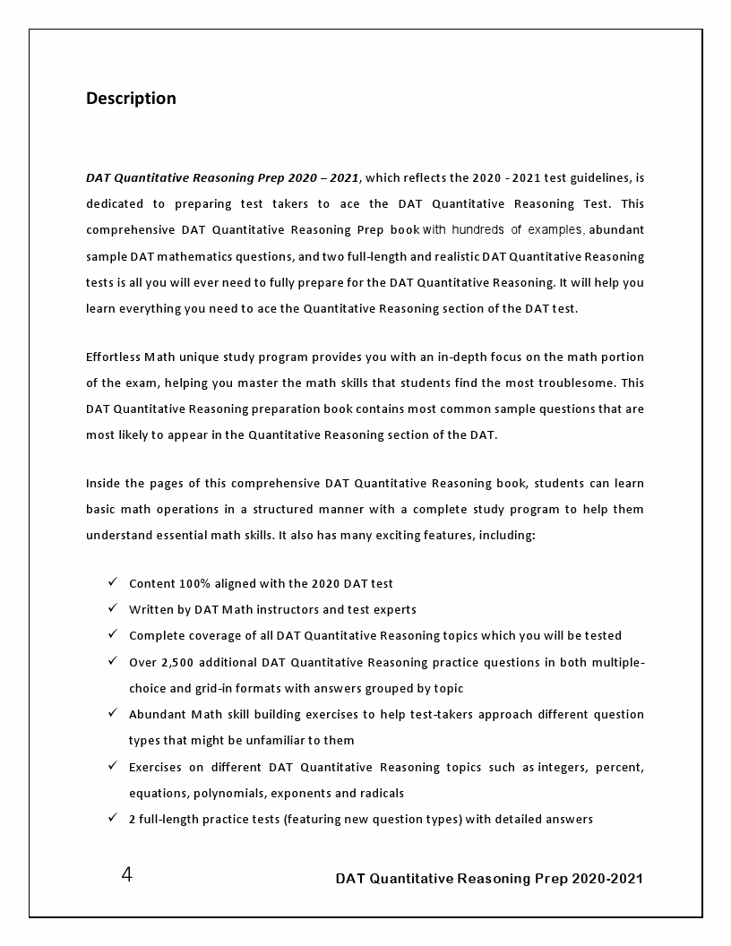 DAT Quantitative Reasoning Prep 2020-2021: The Most Comprehensive ...