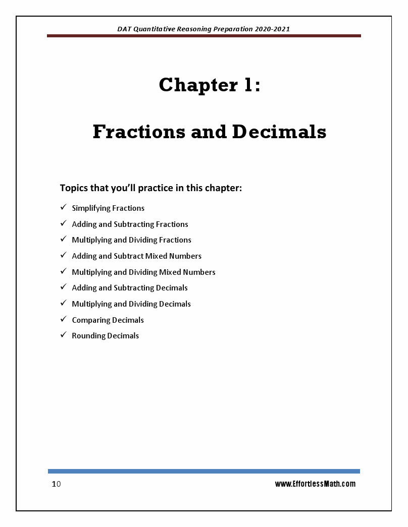 DAT Quantitative Reasoning Preparation 2020 – 2021: DAT Math Workbook ...